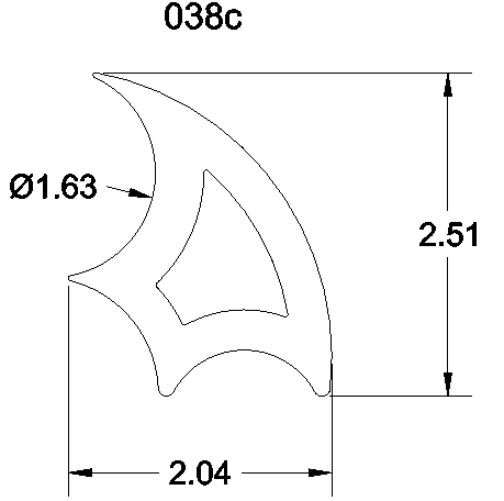 TAB 038c PROJACK 1.625 NOTCHED CHASSIS TAB LIGHTENED EXTENDED-2 PK