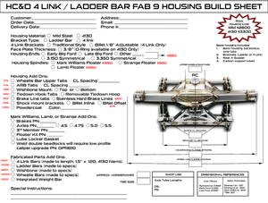 HC&D Custom Built Rear End Housings