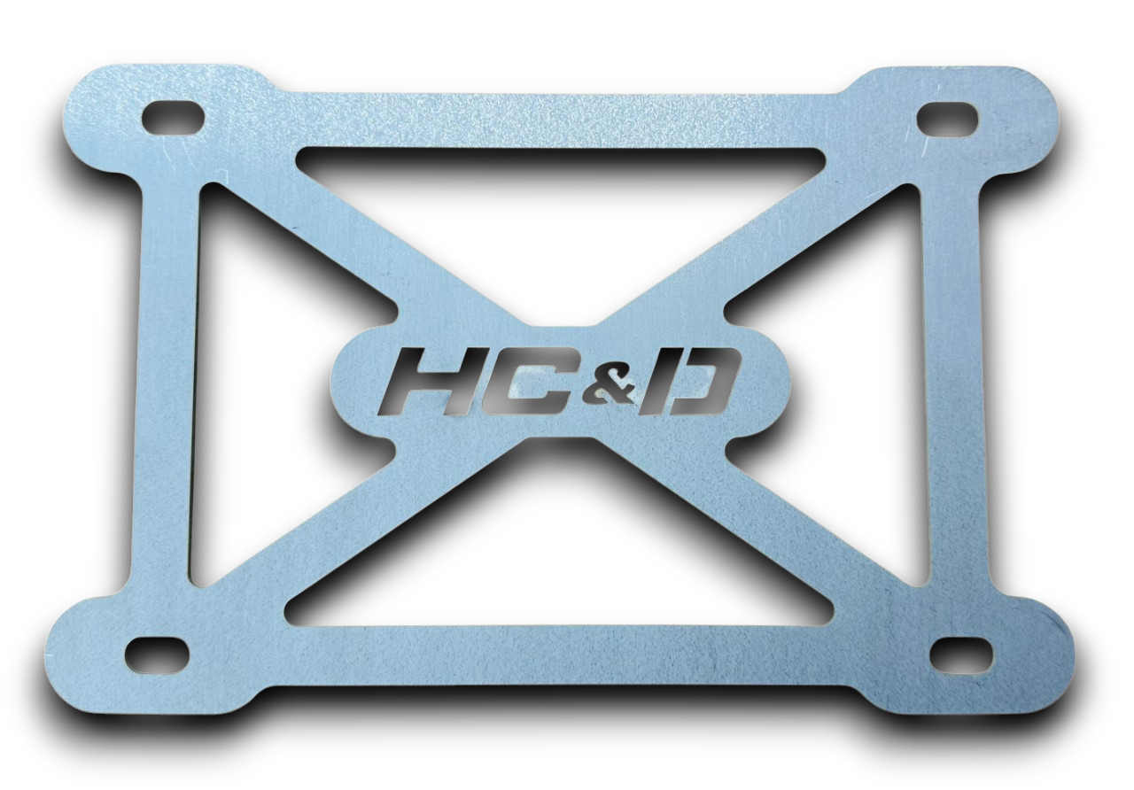 Universal License Plate Parachute Pack Mounting Plate