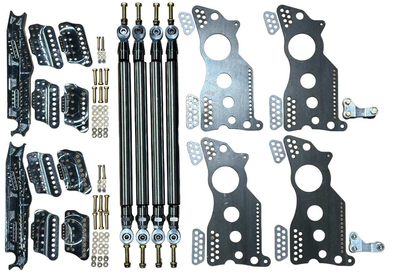 Billet 1/8" Adjustable Chassis 4 Link Bracket Kit
