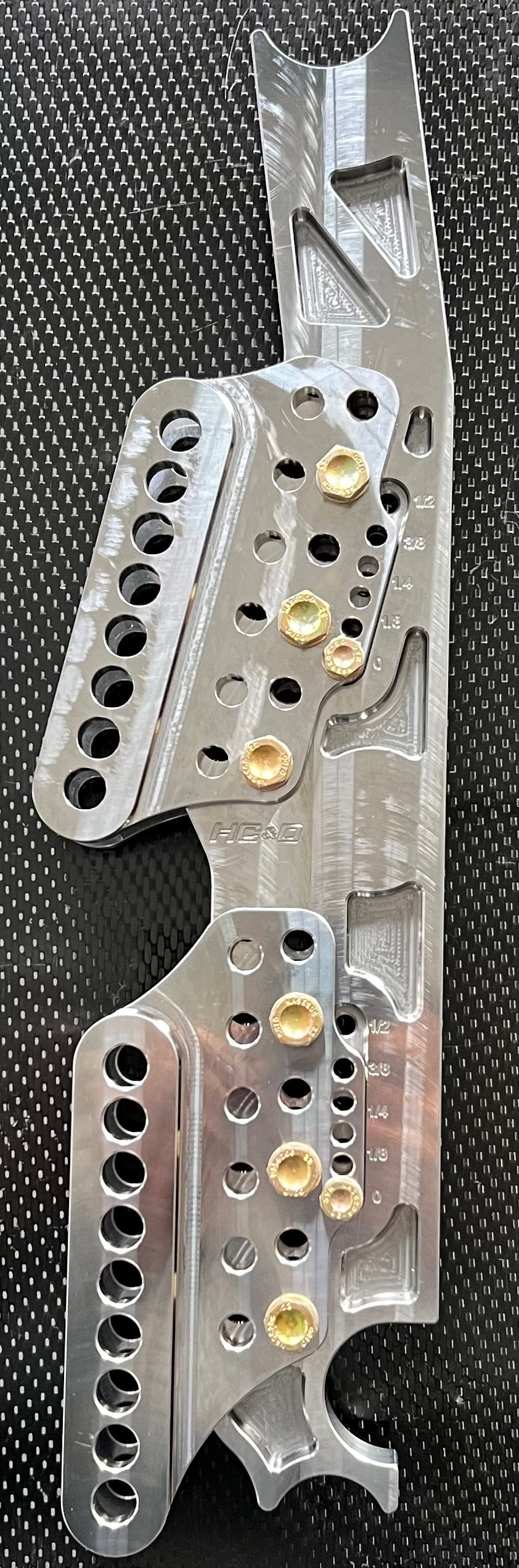 Billet Adjustable 4 Link Chassis Heim Brackets (Extended 2 holes)